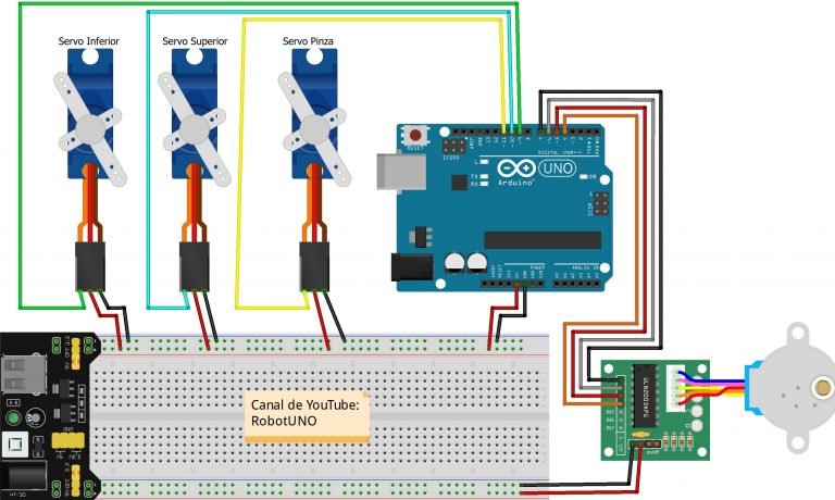🤖Proyecto Brazo robótico con Arduino - RobotUNO